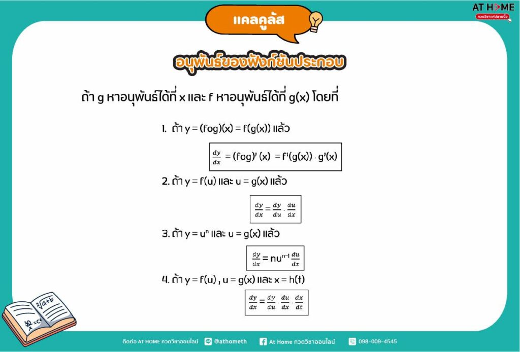 สรุปสูตร แคลคูลัส ม.ปลาย เตรียมฟิตพิชิตข้อสอบ l ATHOMETH.COM
